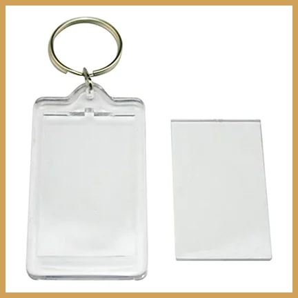 Rectangle Acrylic Keychain Online Corporate Giveaways Trading
